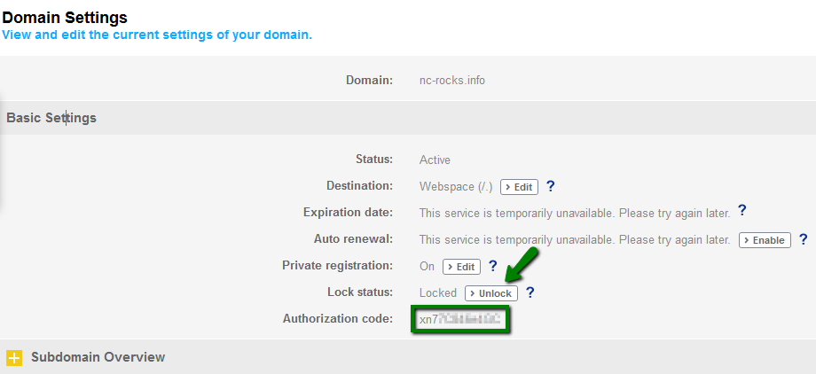 How to transfer a domain from 1&1 (1and1.com) (Transfer to N