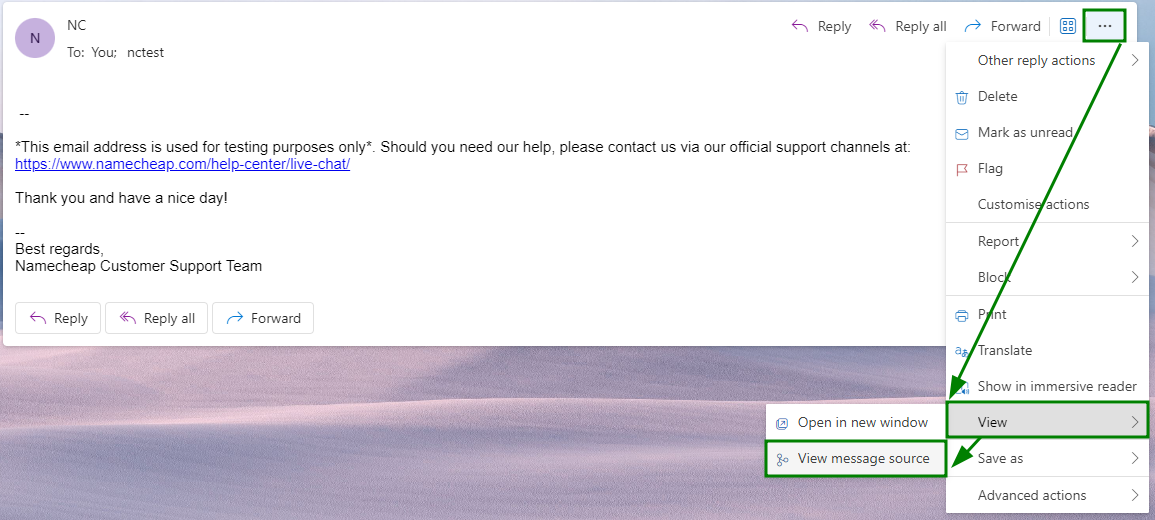 How to get email headers - Hosting - Namecheap.com