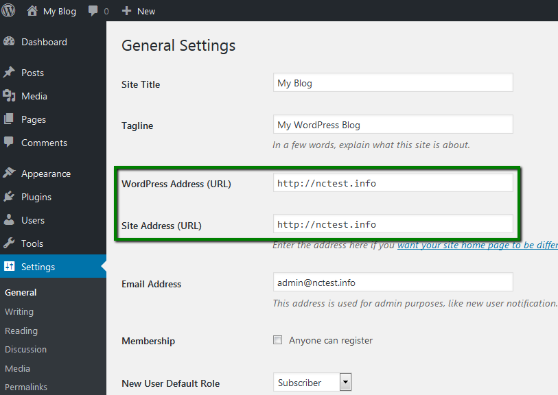How To Change WordPress Site Address URL Hosting Namecheap